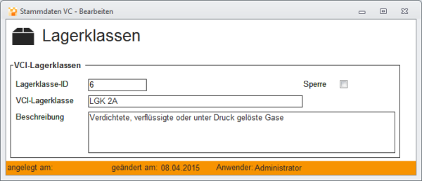 Vci Lagerklassen Metacarp Gmbh Onlinehilfe